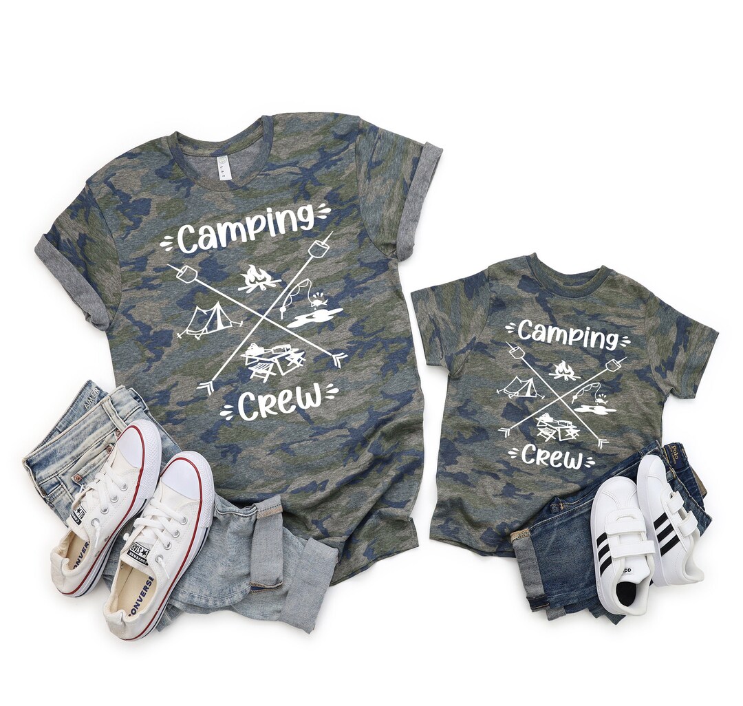 Camping Shirt, Camping Crew Shirt, Camo Matching Family Camping Shirts ...