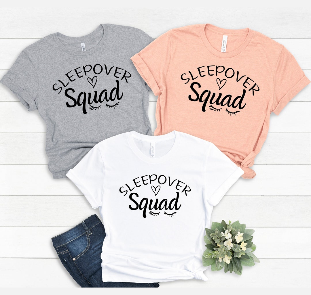 Sleepover Squad Shirt, Birthday Squad, Slumber Party, Birthday Tee ...