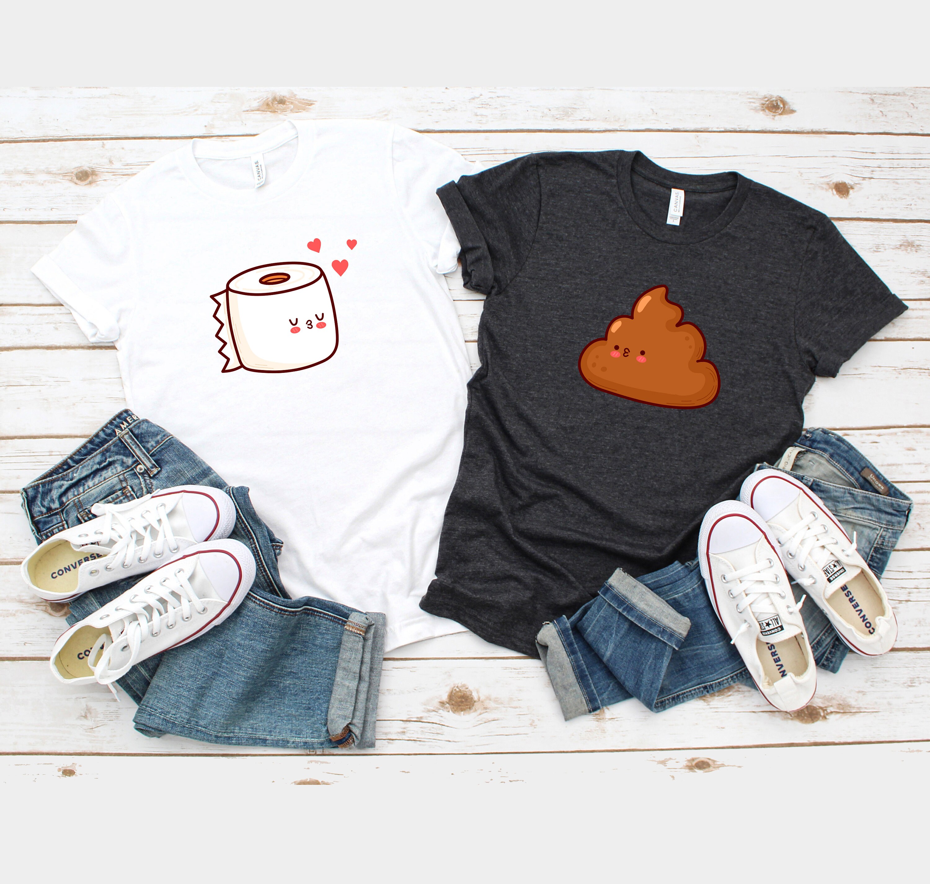 Funny Couple Matching T-shirts, Valentines Day Couples Shirts, His and ...