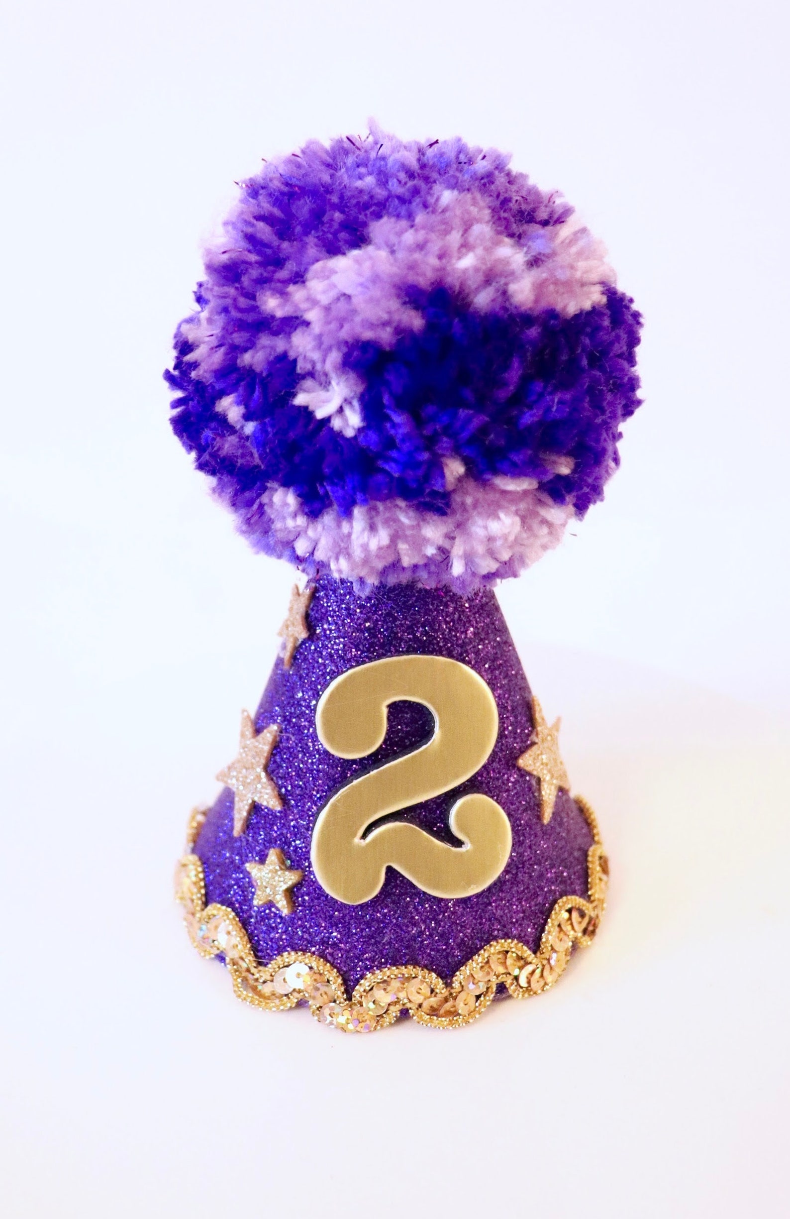 Purple Gold Birthday Party Hat Purple Magic Hat Handmade | Etsy