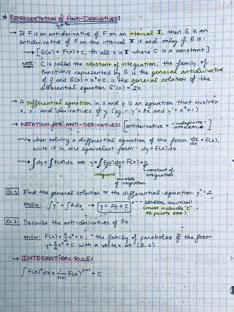 AP Calculus AB Notes - Etsy
