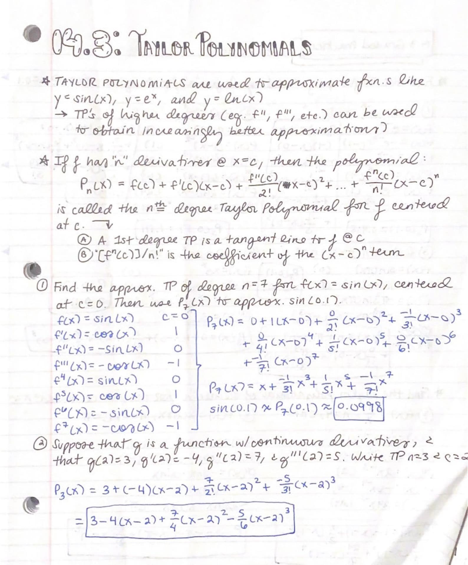 AP Calculus BC Notes - Etsy