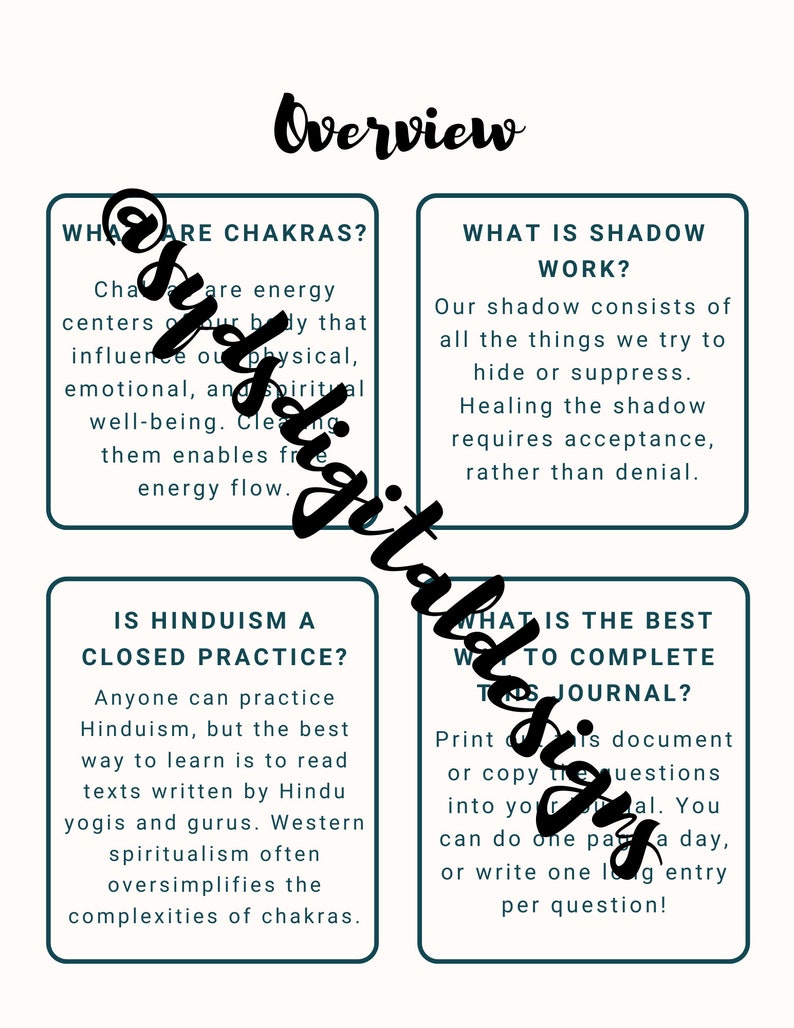 Chakra Shadow Work Journal - Etsy