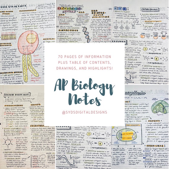 Buy AP Biology Notes 70 Pages Online in India - Etsy