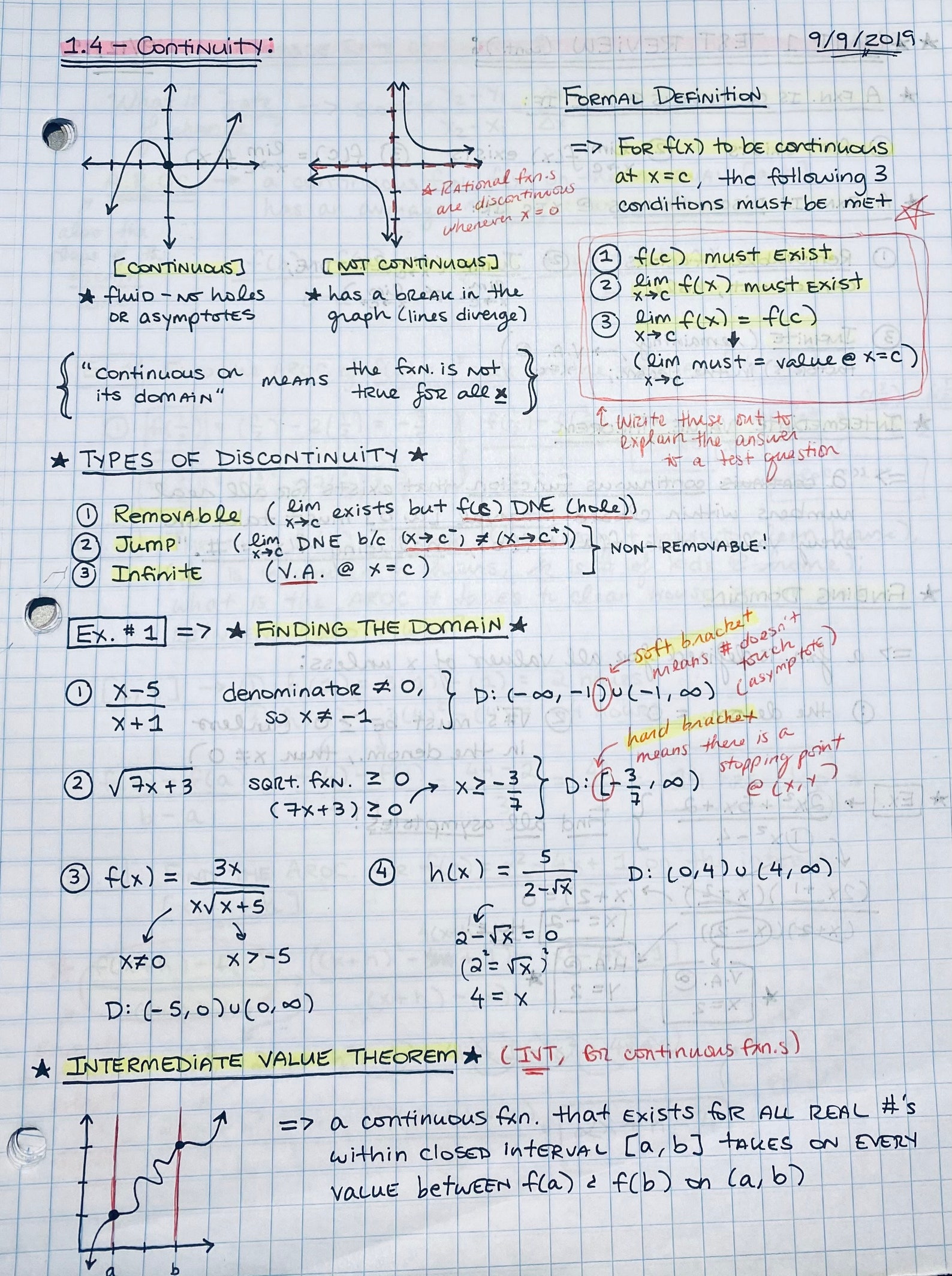 AP Calculus AB Notes With Practice Problems | Etsy