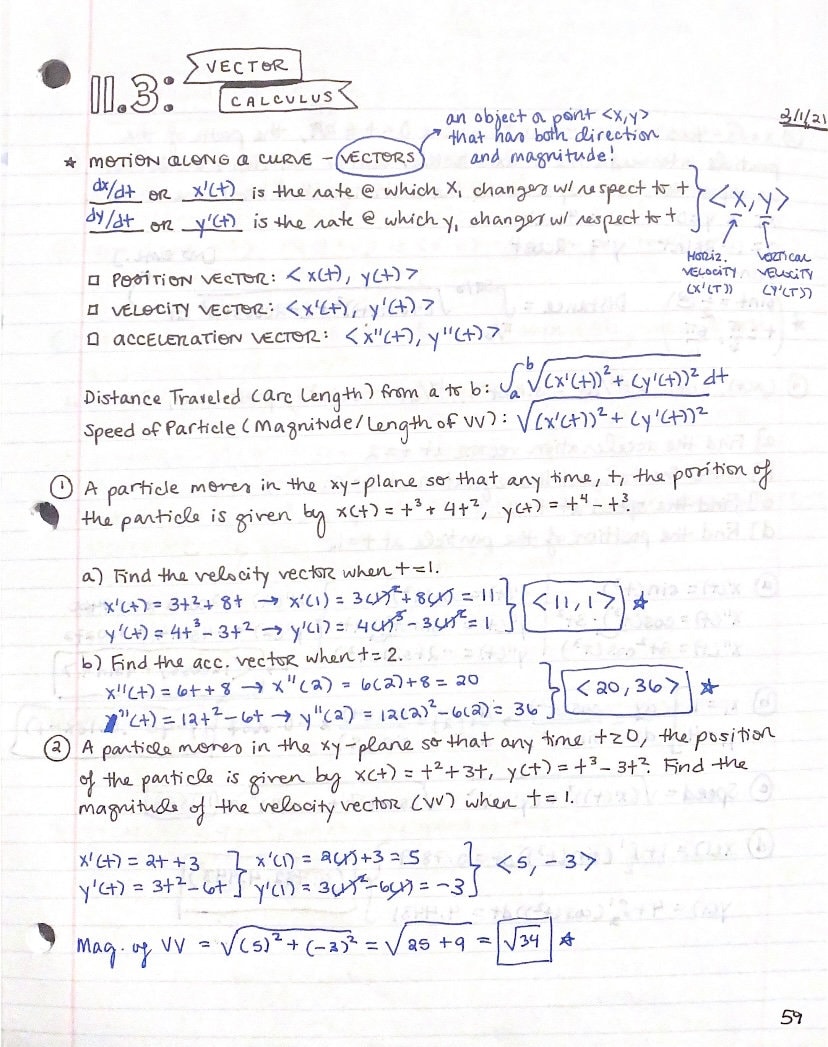 AP Calculus BC Notes With Practice Problems 90 Pages - Etsy