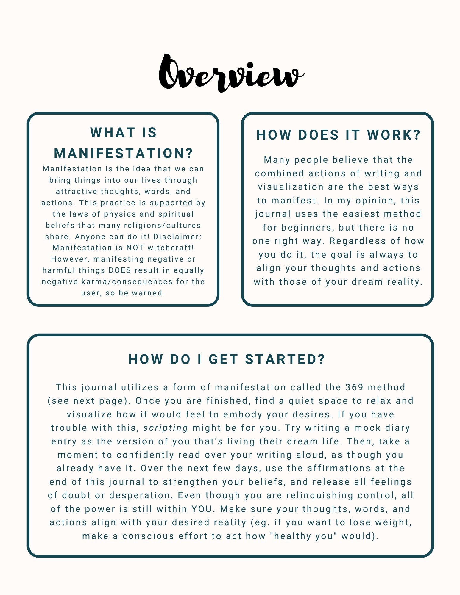 30 Day LOA Manifestation Journal - Etsy