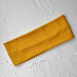 Ribbed Cotton Headband | Hairband | Yoga Band | Wide Cotton Jersey ...