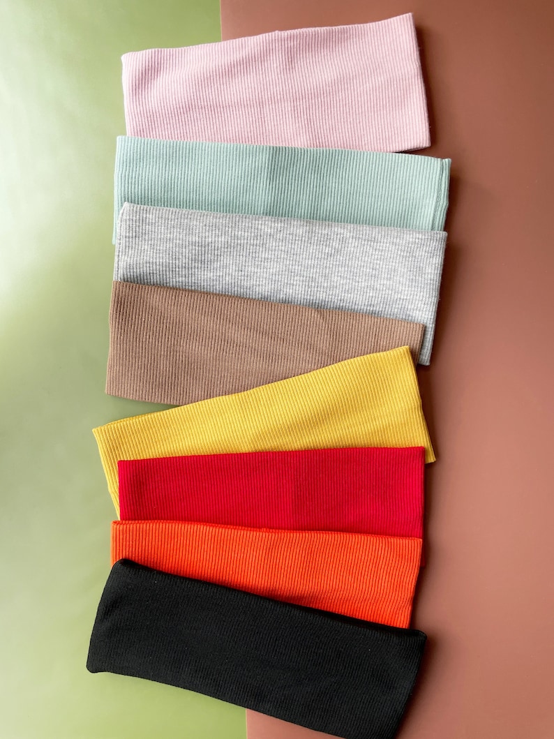 Ribbed Cotton Headband | Hairband | Yoga Band | Wide Cotton Jersey ...