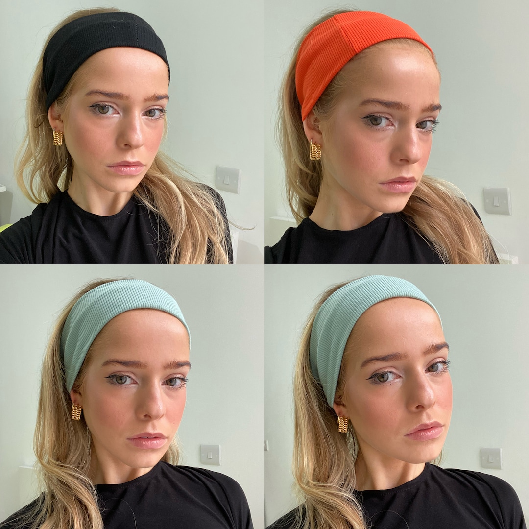 Ribbed Cotton Headband | Hairband | Yoga Band | Wide Cotton Jersey ...