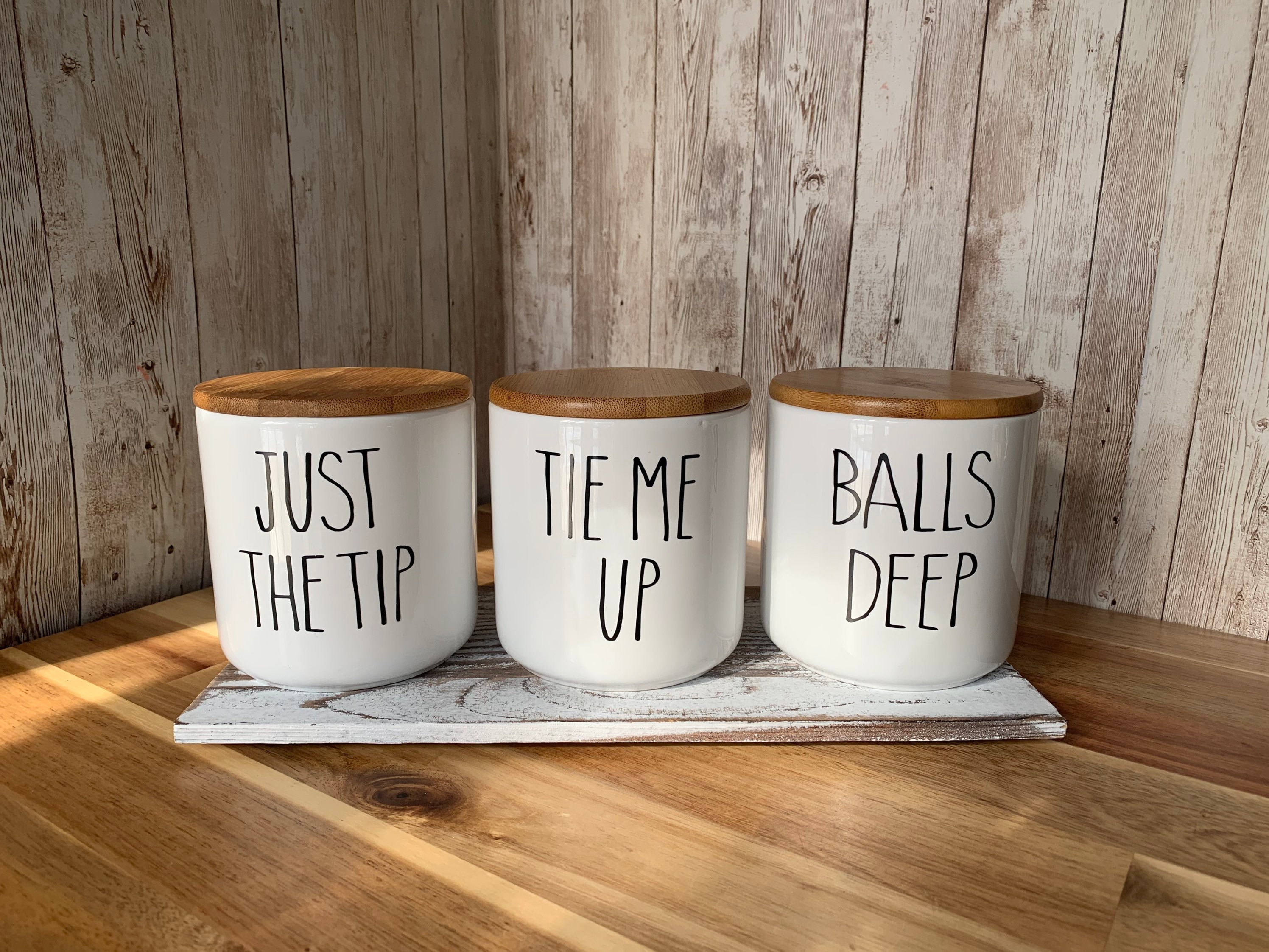 Set of 3 Funny Bathroom Containers - Etsy