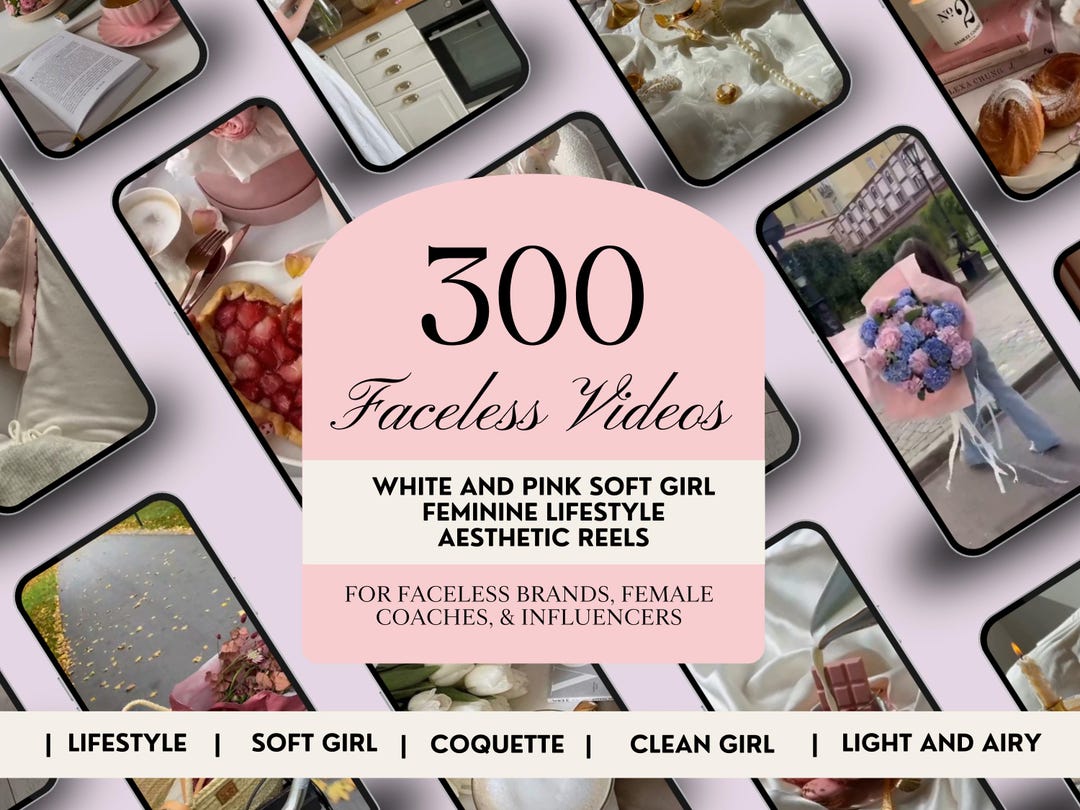 300 Soft Girl Pink Faceless Videos | Feminine Aesthetic Stock Video ...
