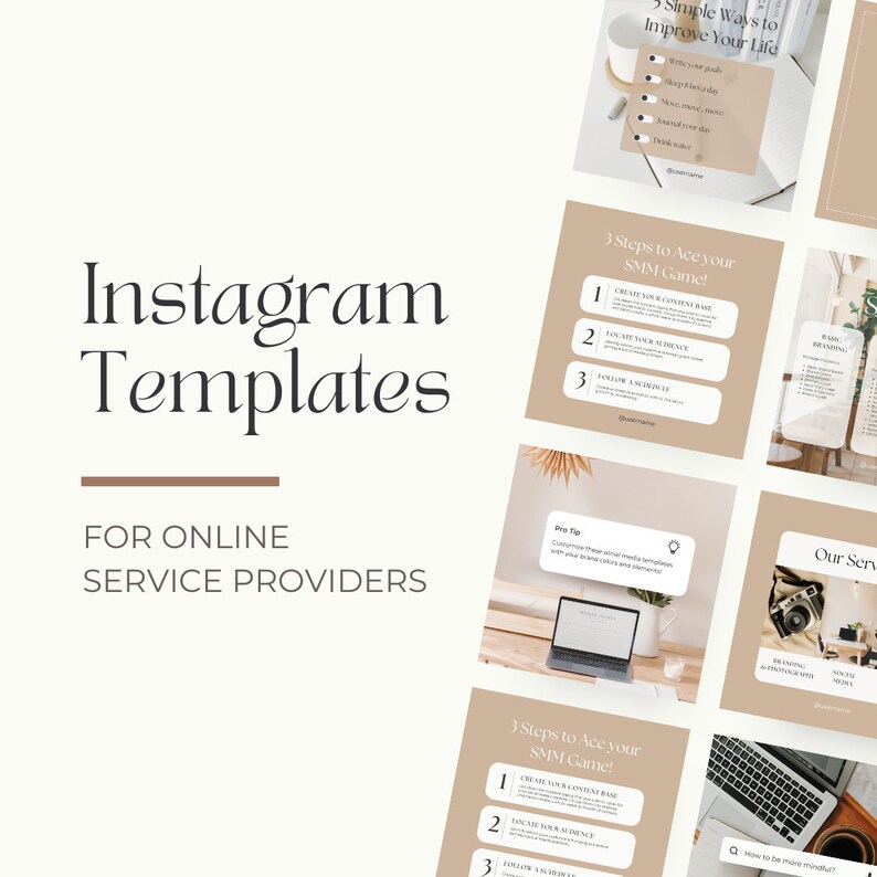 30 Custom Instagram Templates, Editable Canva Templates, Instagram ...