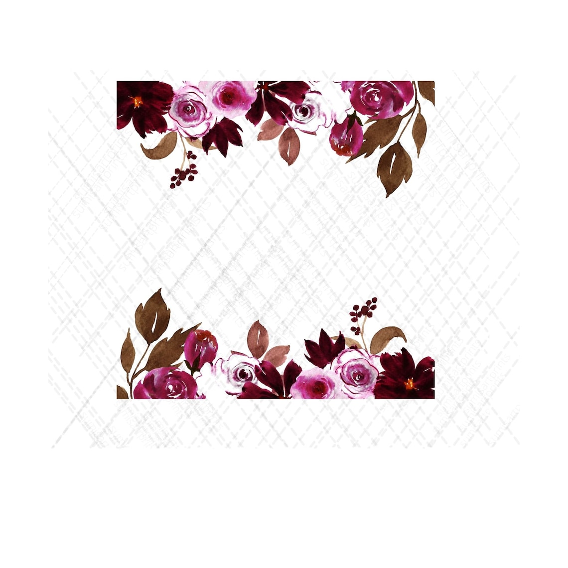 Burgundy Rose Clipart Floral Border Clipart Floral Graphics Png Wedding ...
