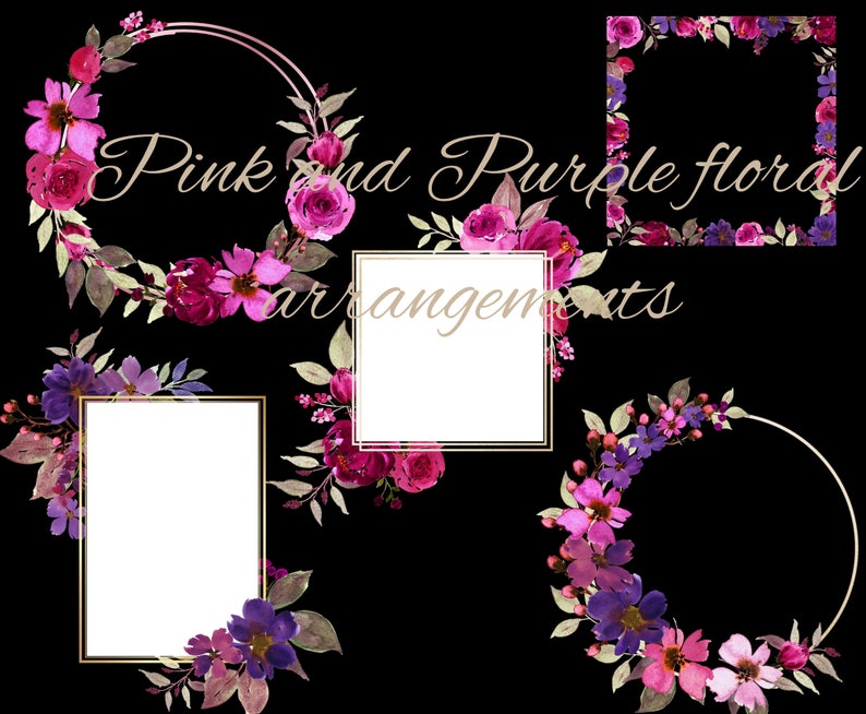 Purple Floral Frame Clipart Violet Flower Frame Png Floral Clipart ...