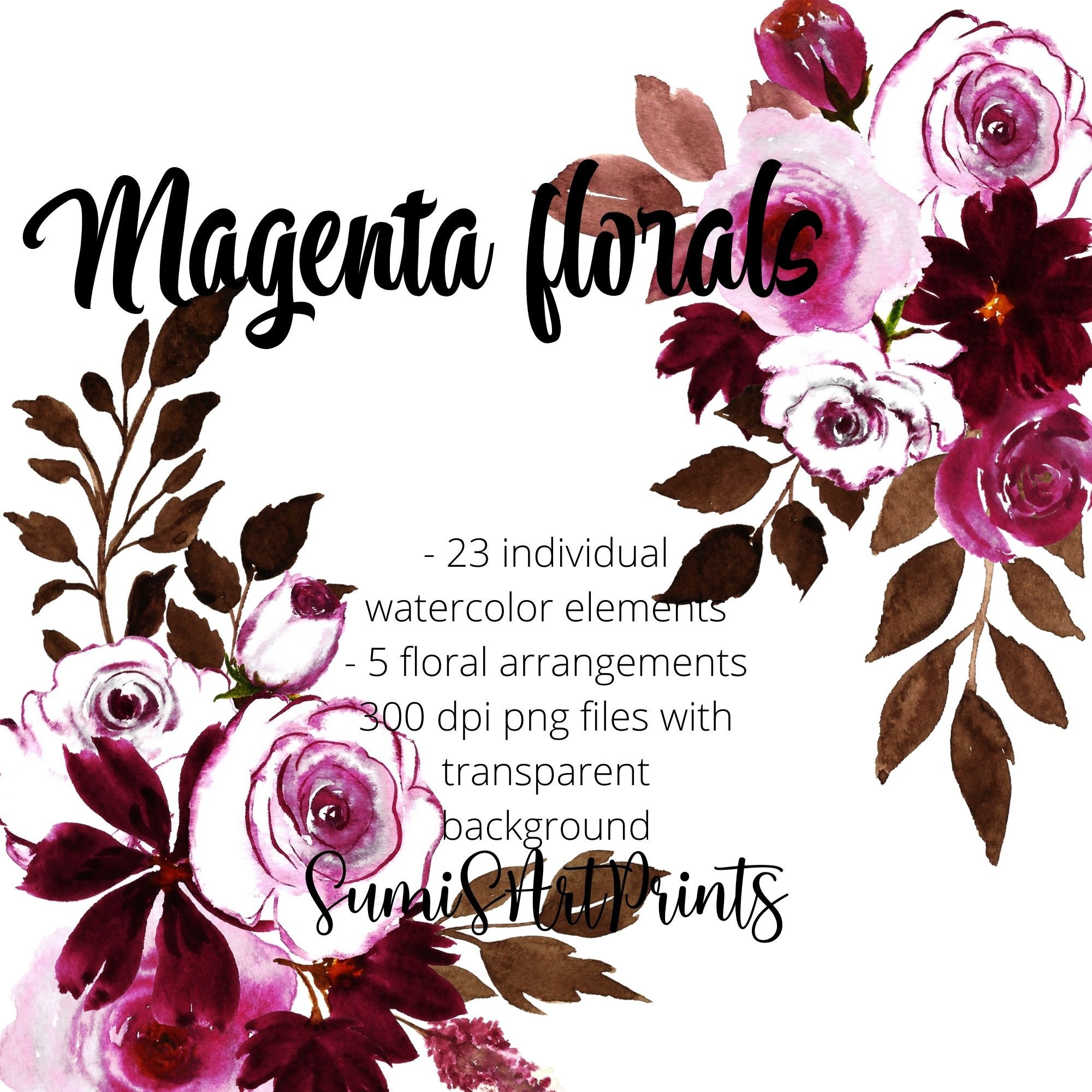 Burgundy Rose Clipart Floral Border Clipart Floral Graphics Png Wedding ...