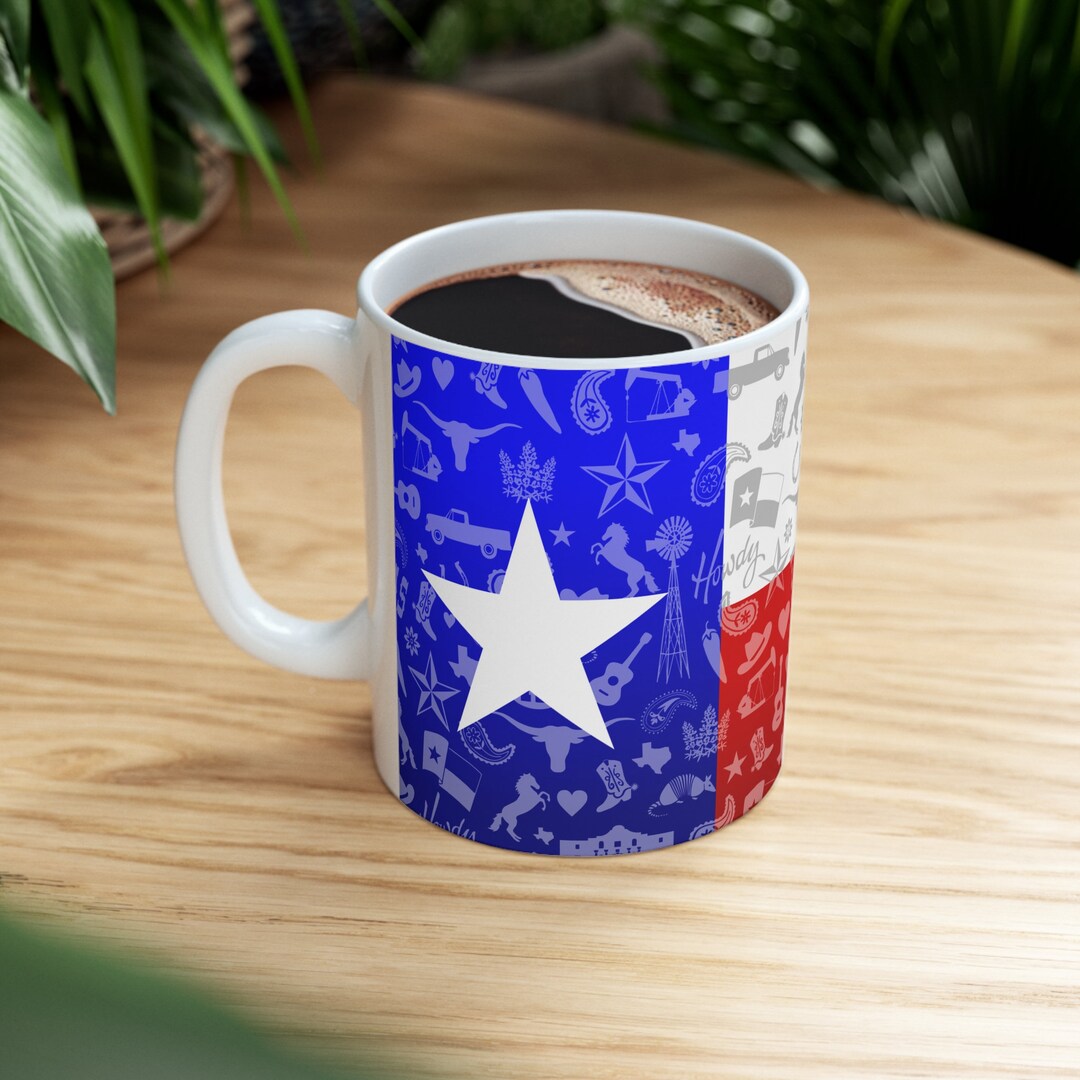 Texas Flag Coffee Mug Texas Mug Coffee Texas Gift Mug State of Texas ...