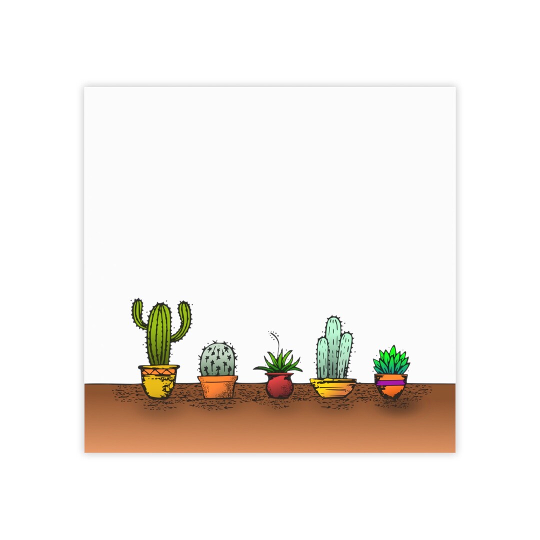 Cactus Post-it Note Pad Post-it Cacti Sticky Notes Cactus Note - Etsy