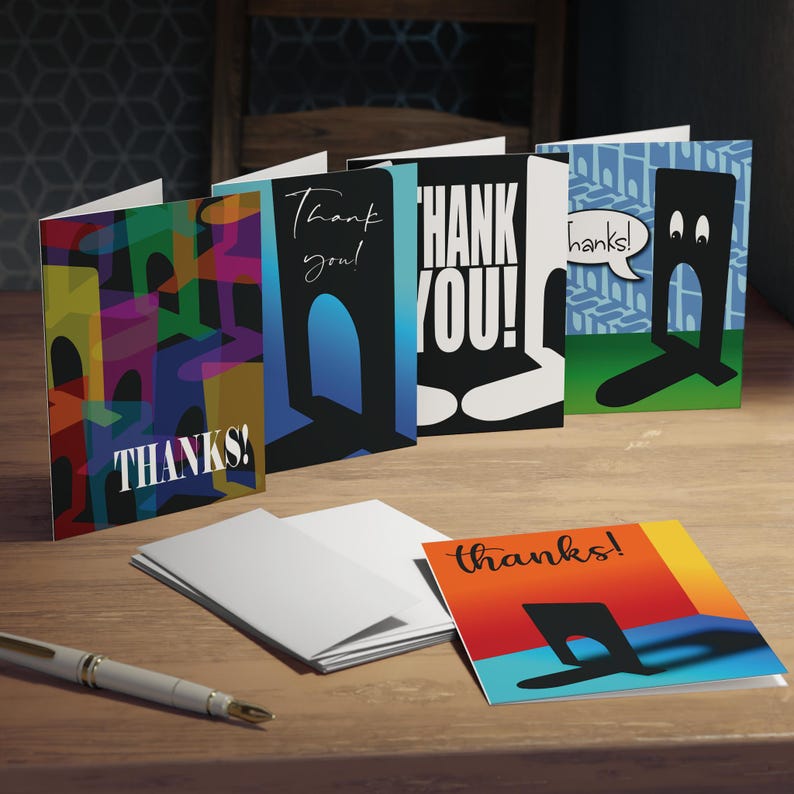 Library Multi-design Thank You Cards 5-pack Librarian Gift for Teacher ...