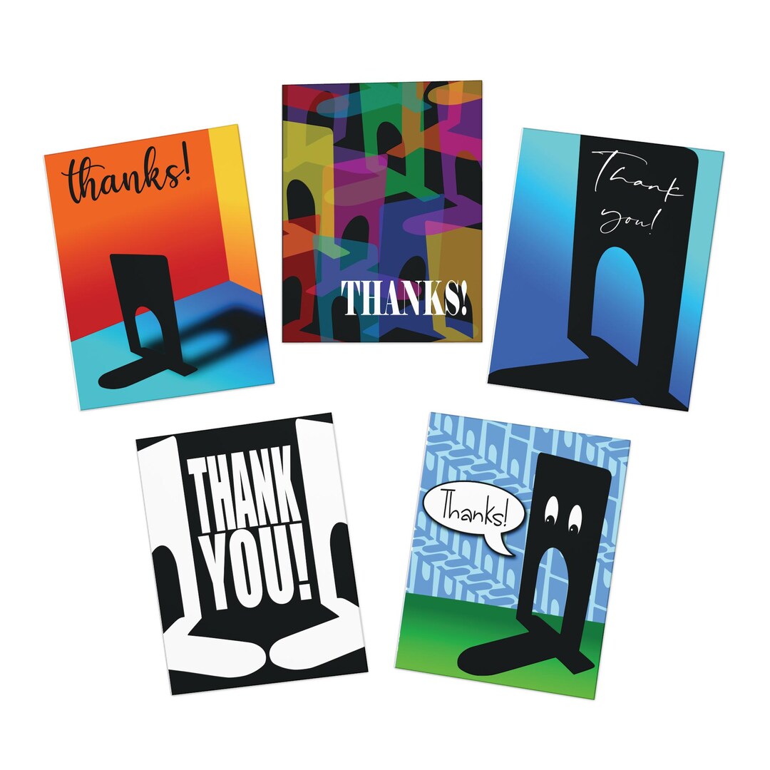Library Multi-design Thank You Cards 5-pack Librarian Gift for Teacher ...