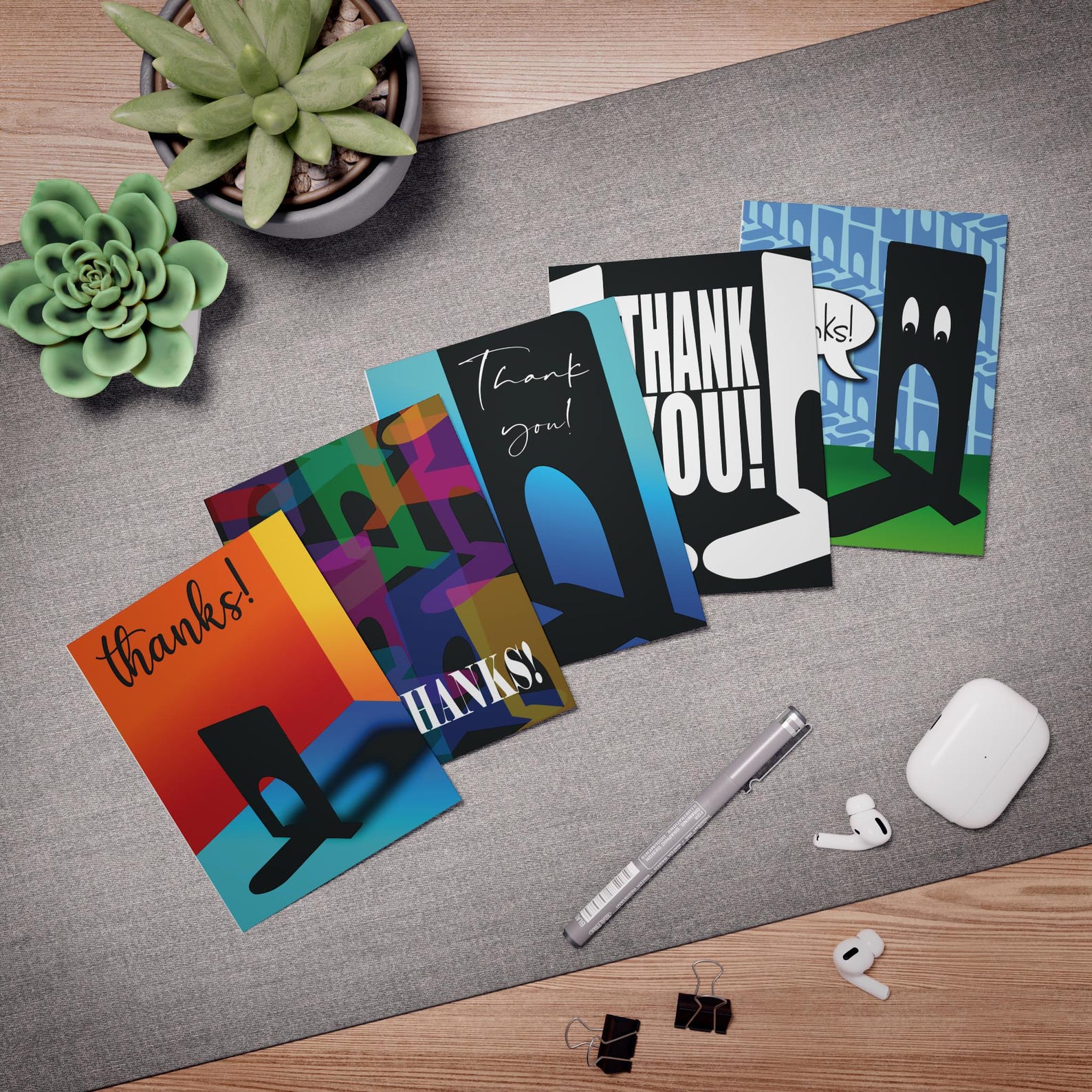 Library Multi-design Thank You Cards 5-pack Librarian Gift for Teacher ...