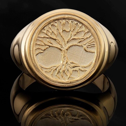Sterling Silver Family Tree Ring Tree of Life Signet Rings - Etsy