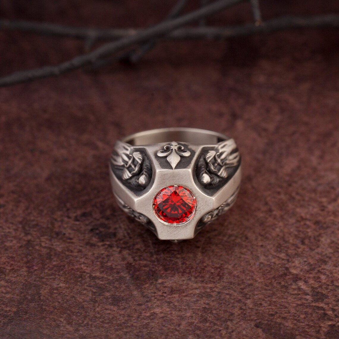 Templar Knight Silver Ring, Signet Rings, Christian Rings, Crusader ...