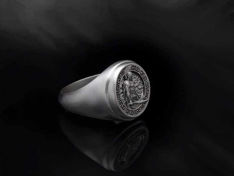 Silver Greek Warrior Ring Spartan Leonidas Ring Statement | Etsy