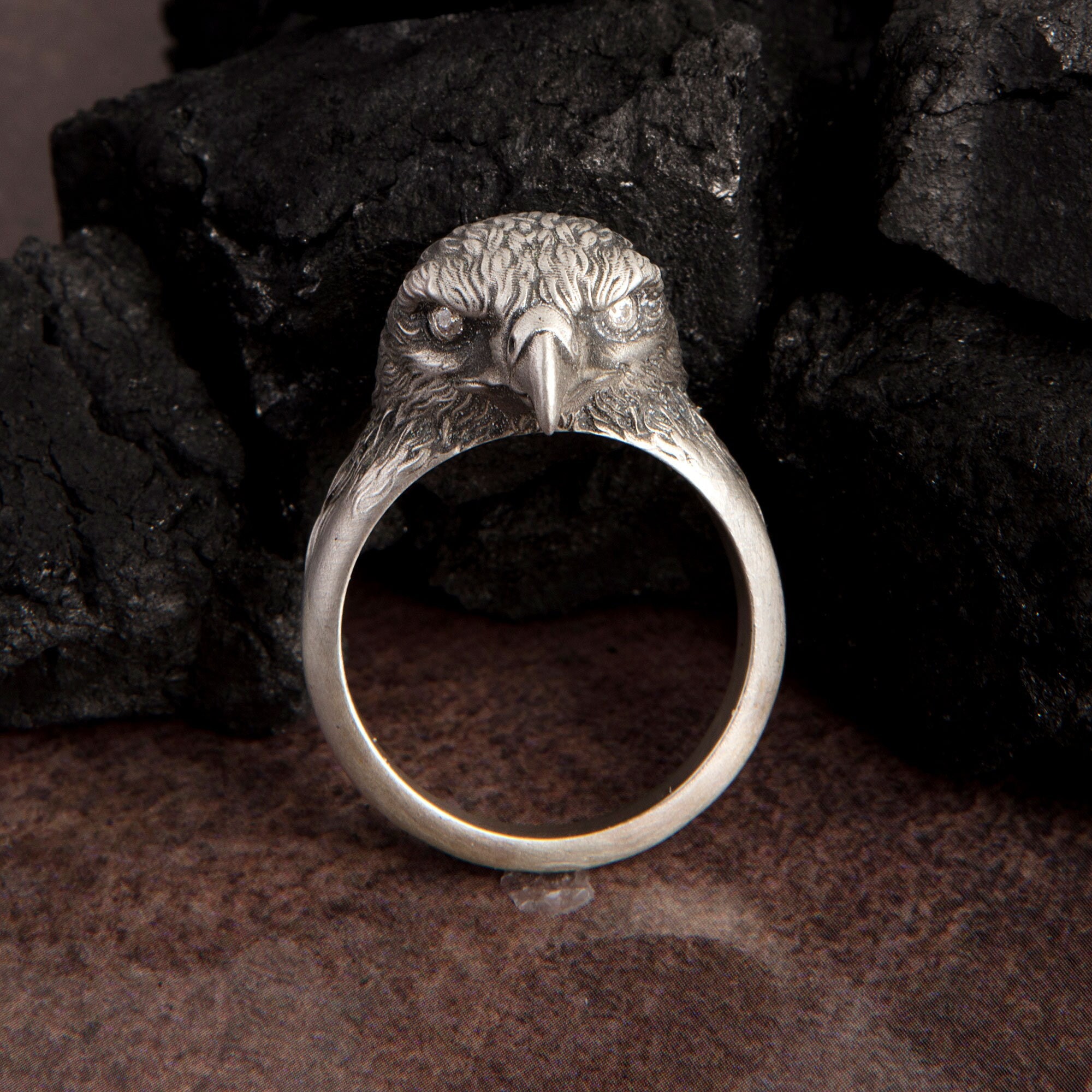 Silver Eagle Men Ring American Eagle Ring Eagle Signet Ring | Etsy