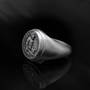 Silver Greek Warrior Ring, Spartan Leonidas Ring, Statement Rings for ...