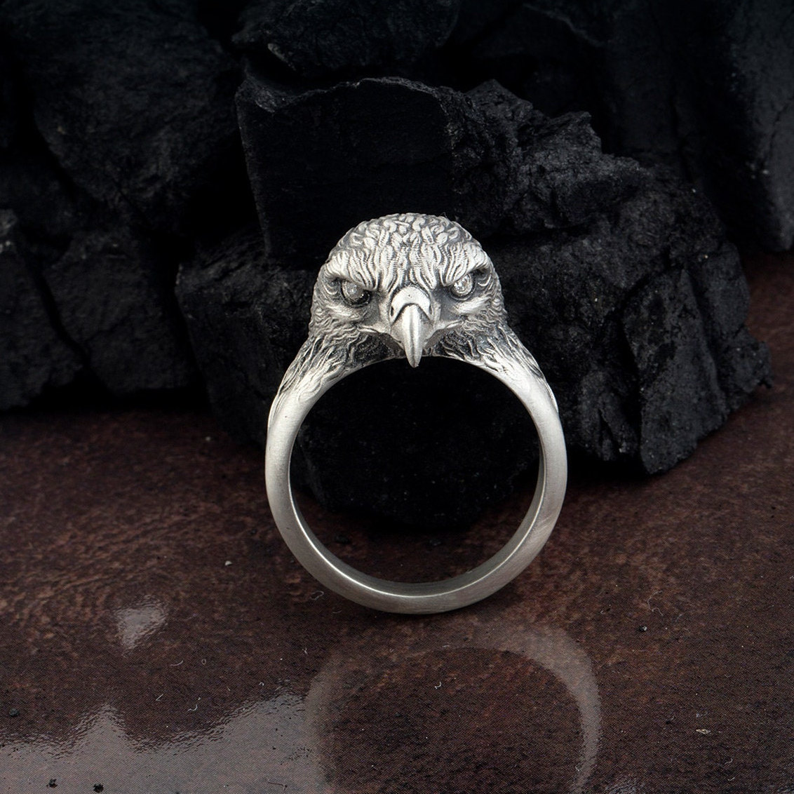 Silver Eagle Men Ring American Eagle Ring Eagle Signet Ring | Etsy