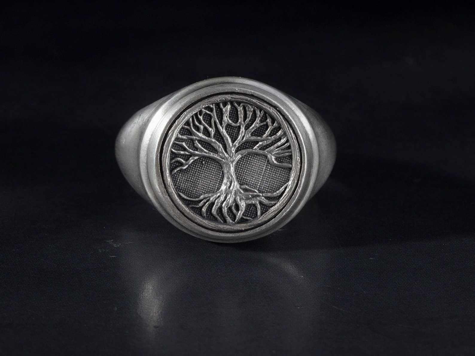 Sterling Silver Family Tree Ring Tree of Life Signet Rings - Etsy