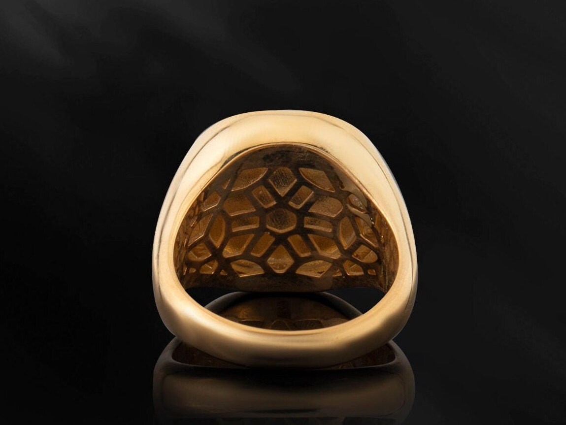 18K Gold Viking God Odin Ring Solid Gold War God Odin Rings - Etsy