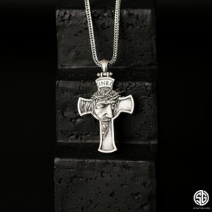 Sterling Silver Jesus Crucifix Cross Pendant Necklace, Religious ...