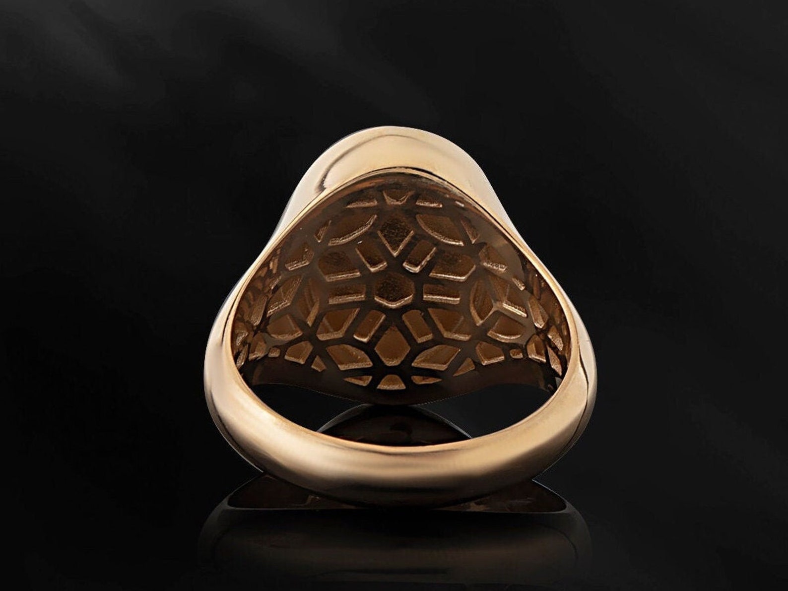 14K Gold Ram Ring for Men, Men's Gold Statement Rings, 18K Solid Gold ...