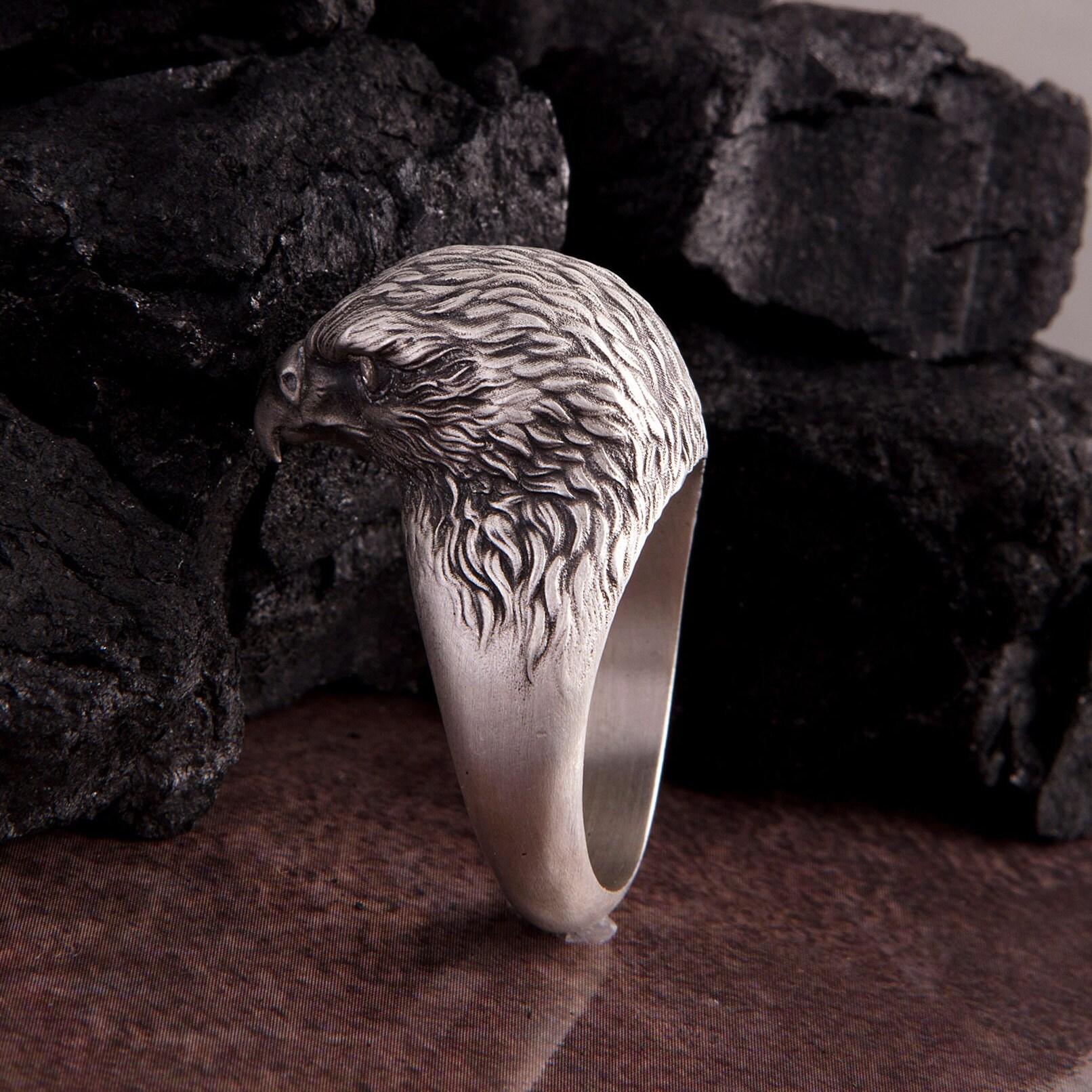 Silver Eagle Men Ring American Eagle Ring Eagle Signet Ring | Etsy