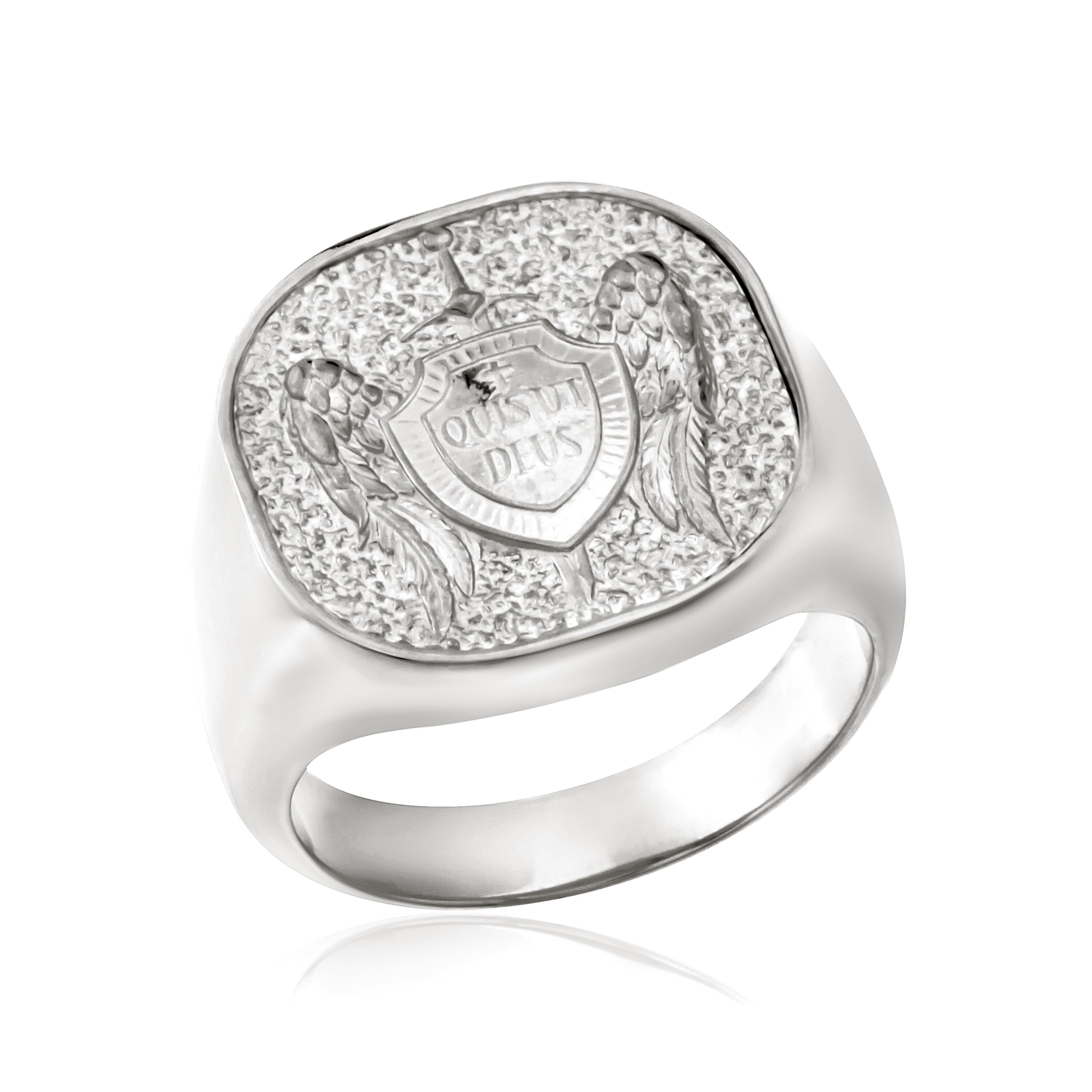 14K Gold St Michael the Archangel Ring, Saint Michael Commander of the ...