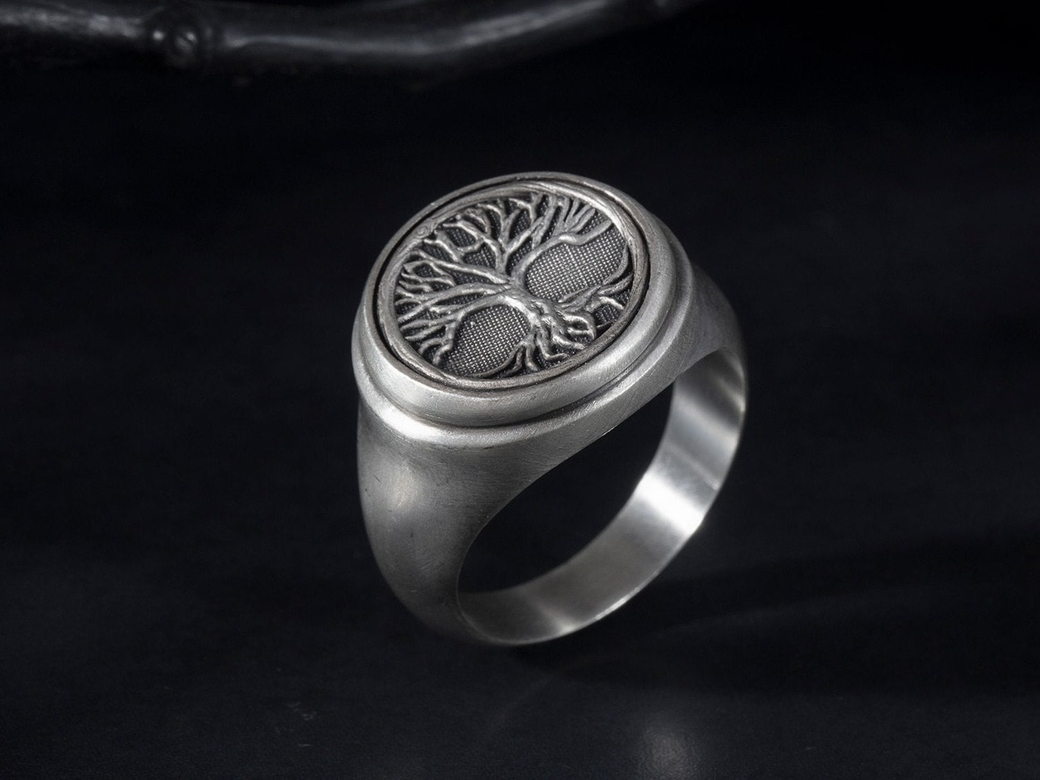 Sterling Silver Family Tree Ring Tree of Life Signet Rings - Etsy