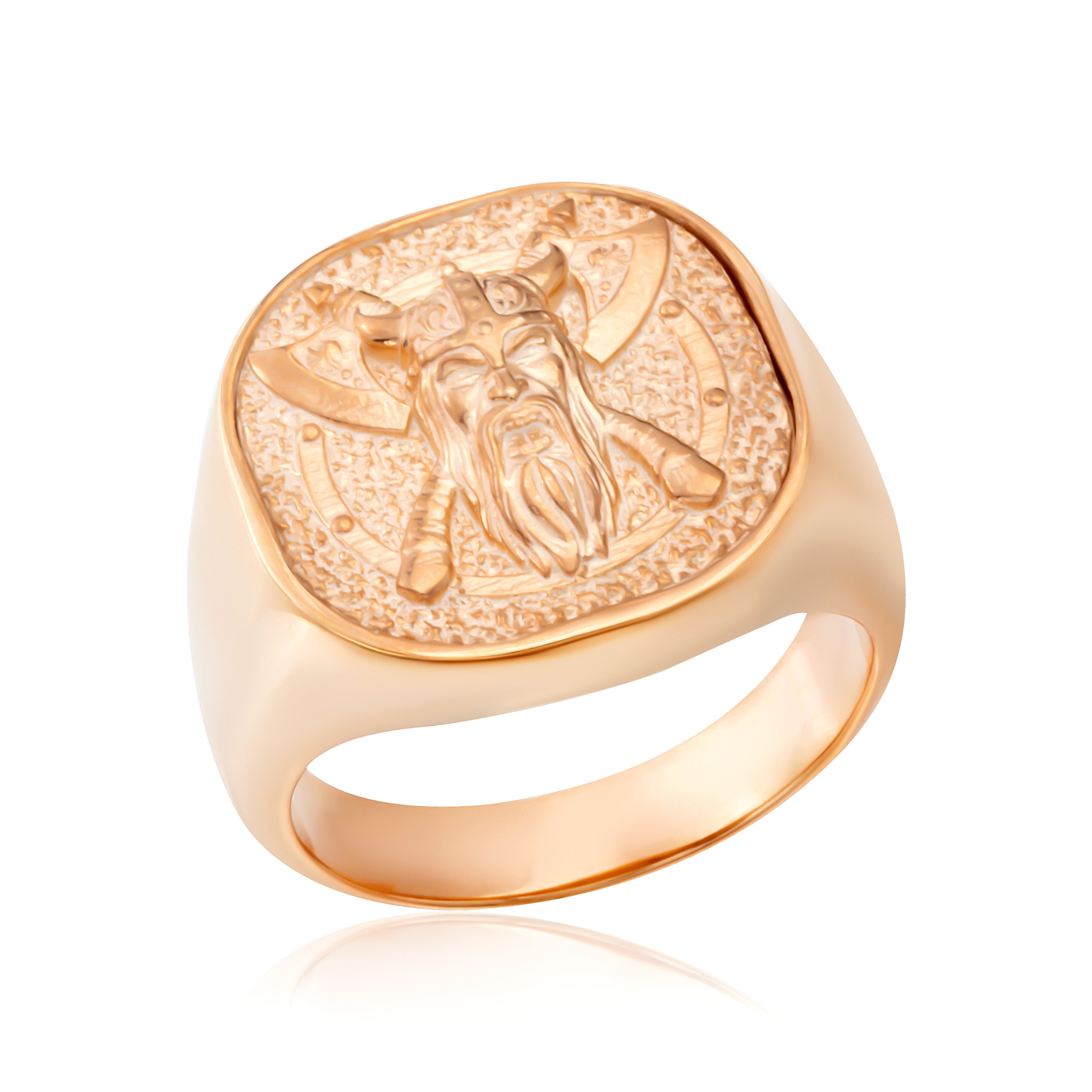 18K Gold Viking God Odin Ring, Solid Gold War God Odin Rings ...
