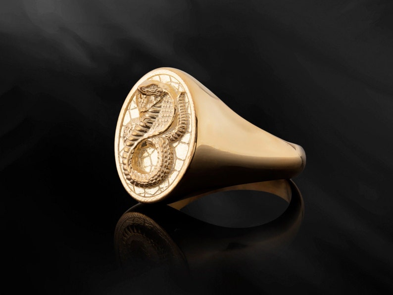 14K Solid Gold Cobra Snake Ring Gold Snake Rings for Men 18K - Etsy