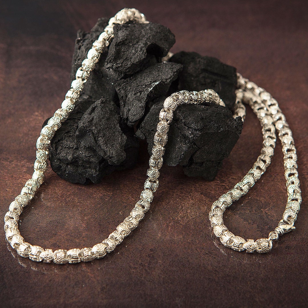 Men's Chain Necklaces, Byzantine Silver Chains, Unique Silver Chain ...