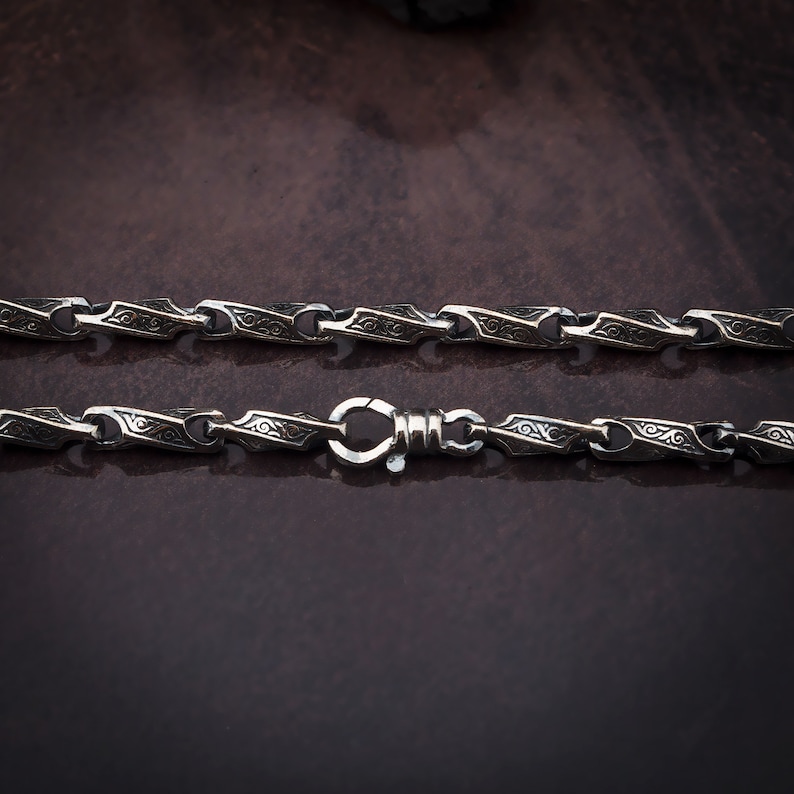 Silver Byzantine Chains Silver Handmade Chain Necklace - Etsy