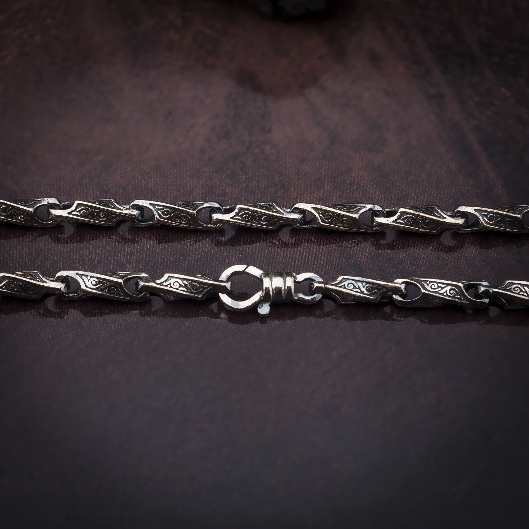 Silver Byzantine Chains, Silver Handmade Chain Necklace, Unique Silver ...