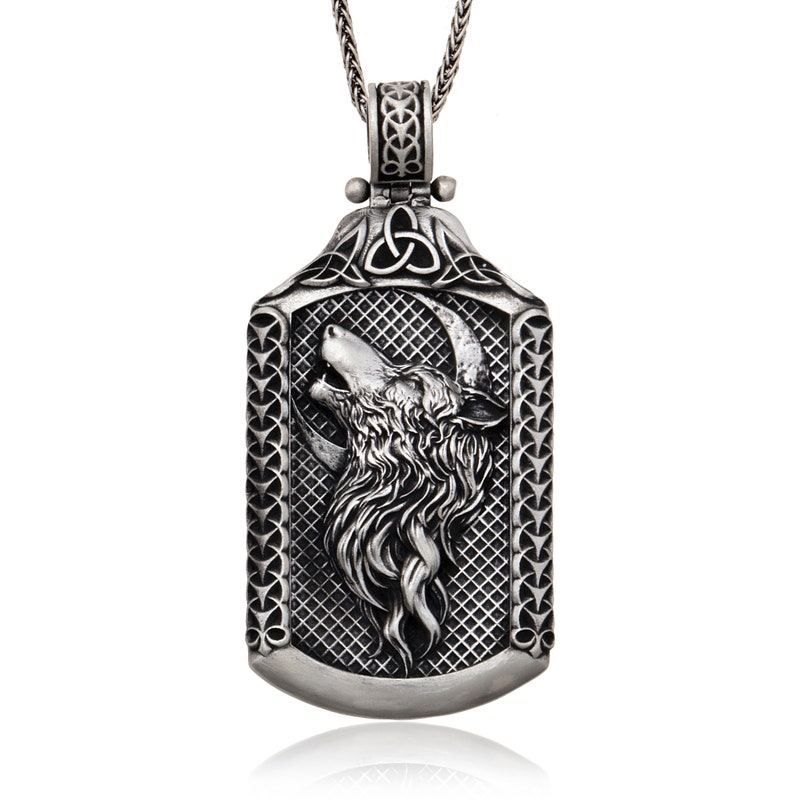 Wolf Necklace for Men - Etsy