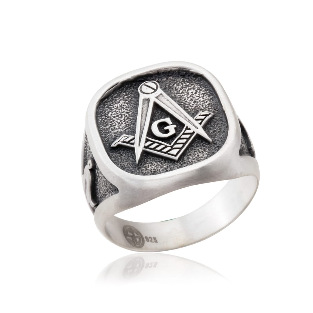 Master Mason Rings, Masonic Jewelry, Sterling Silver Signet Mason Ring ...