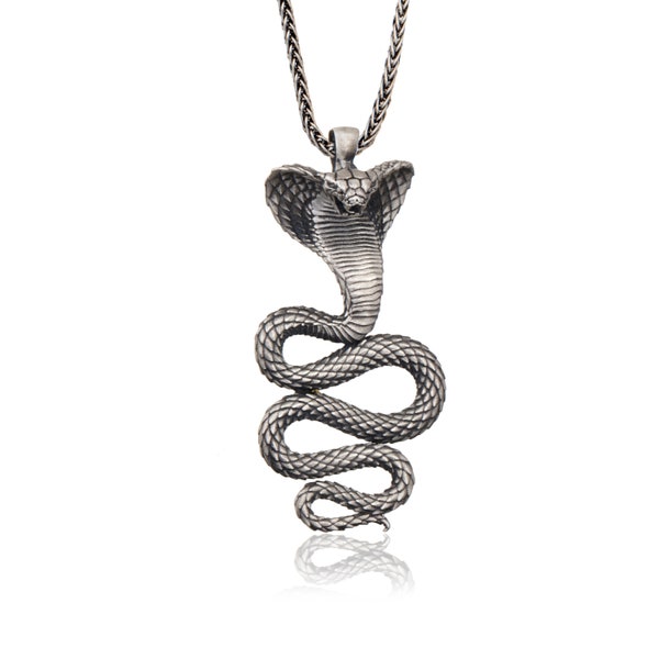 Snake Necklace Silver Men - Etsy