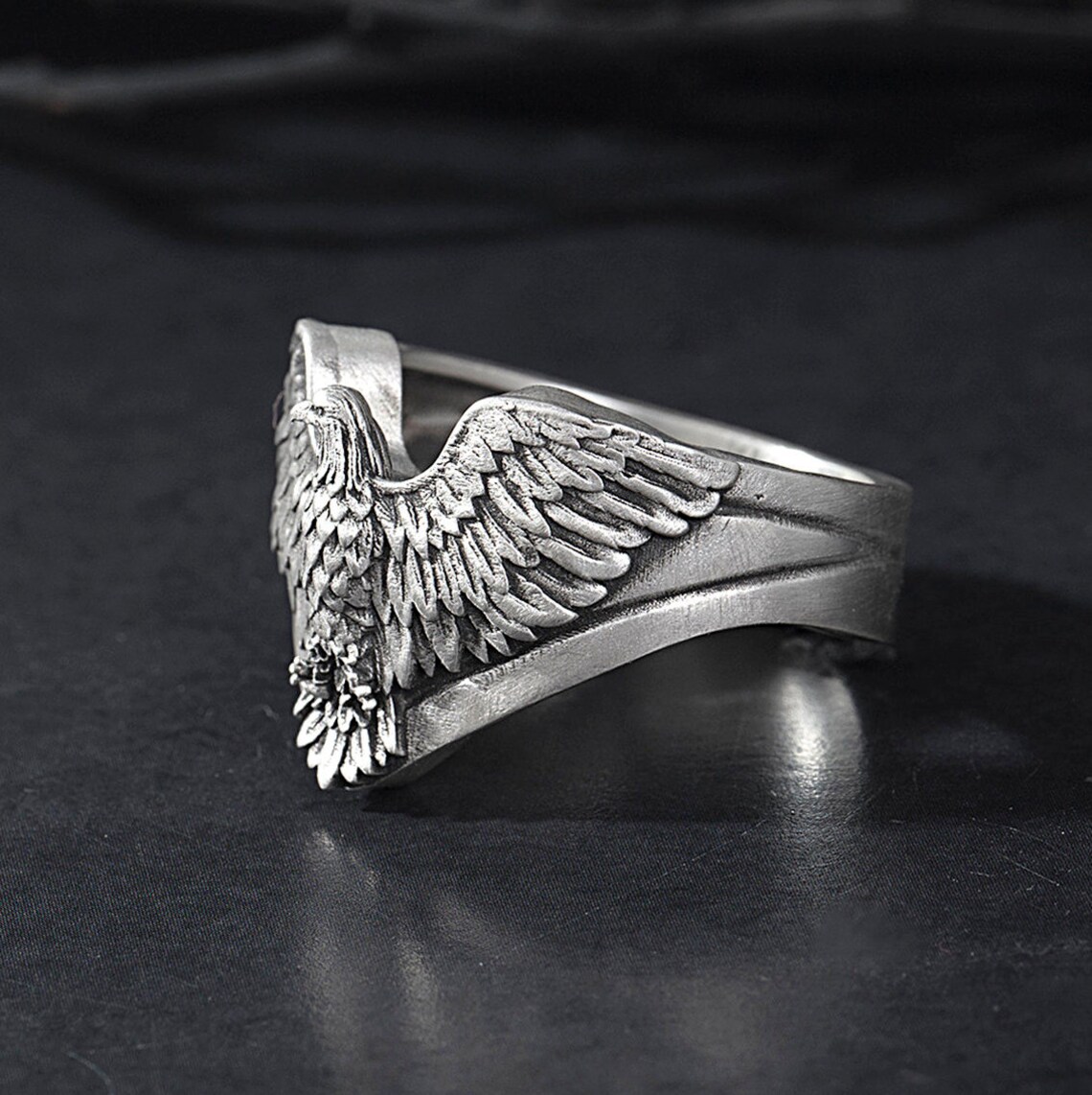 Sterling Silver Eagle Men's Ring American Eagle Ring - Etsy