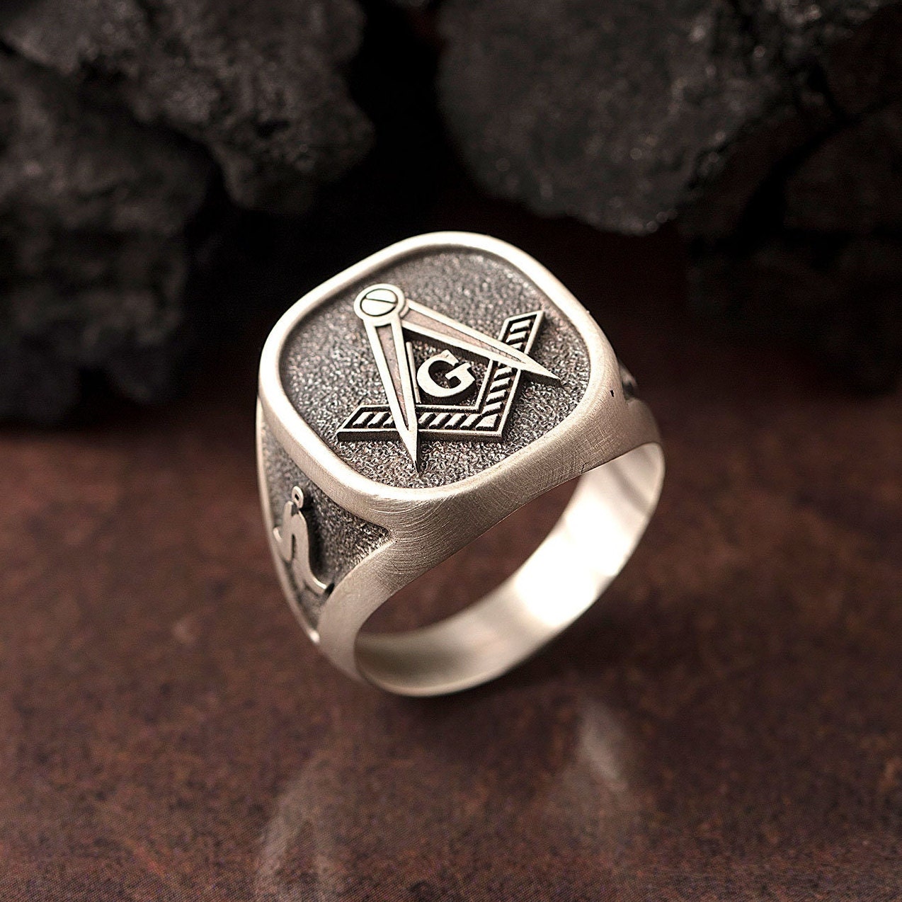 Master Mason Rings Masonic Jewelry Sterling Silver Signet - Etsy