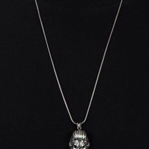 Solid Silver Skull Necklace, Skull Pendant, Bikers Jewelry, Gift for ...