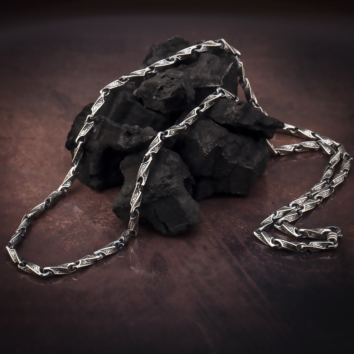 Silver Byzantine Chains Silver Handmade Chain Necklace - Etsy